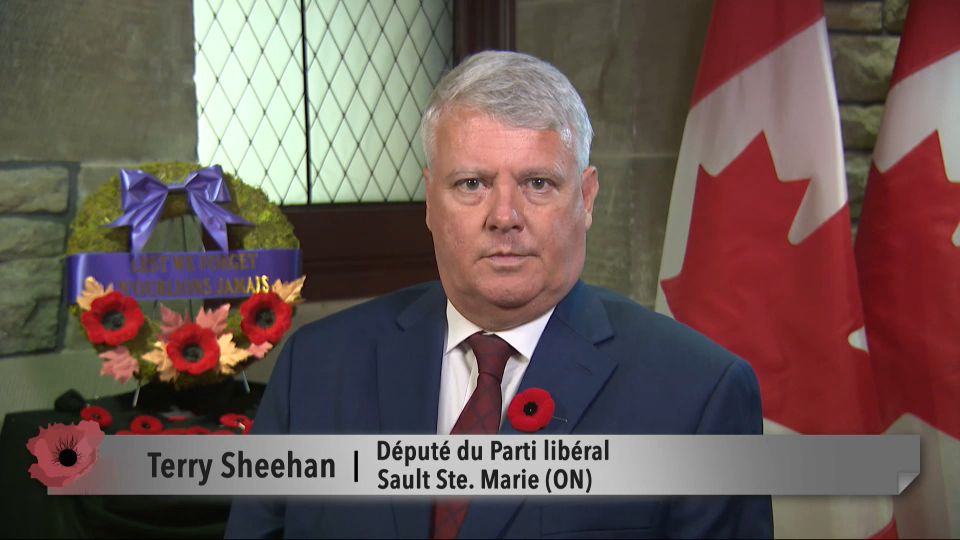 Terry Sheehan – Jour du souvenir 2023 | Messages des députés | CPAC.ca