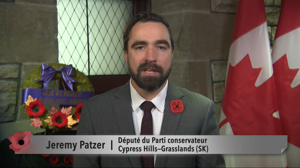 Jeremy Patzer – Jour du souvenir 2023 | Messages des députés | CPAC.ca