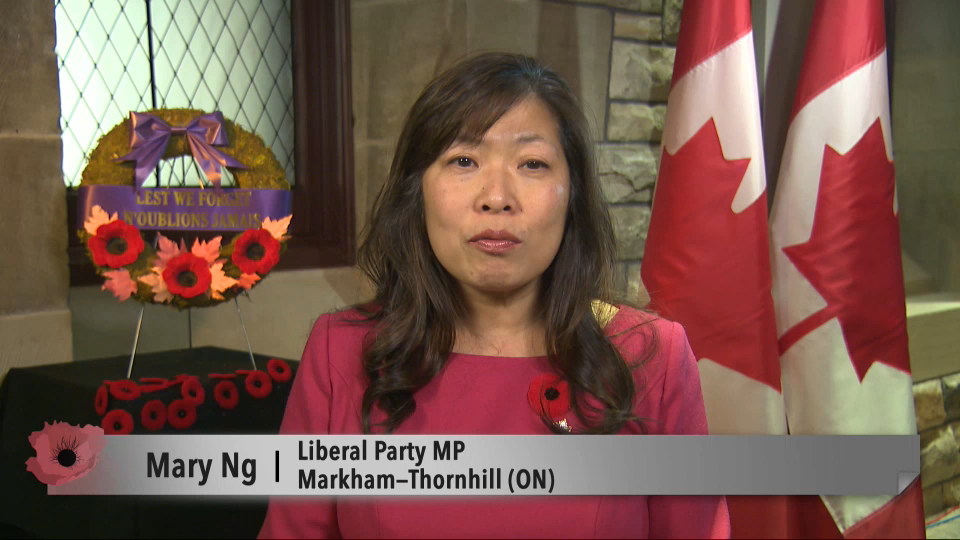 Mary Ng – Jour du souvenir 2023 - Messages des députés - CPAC.ca