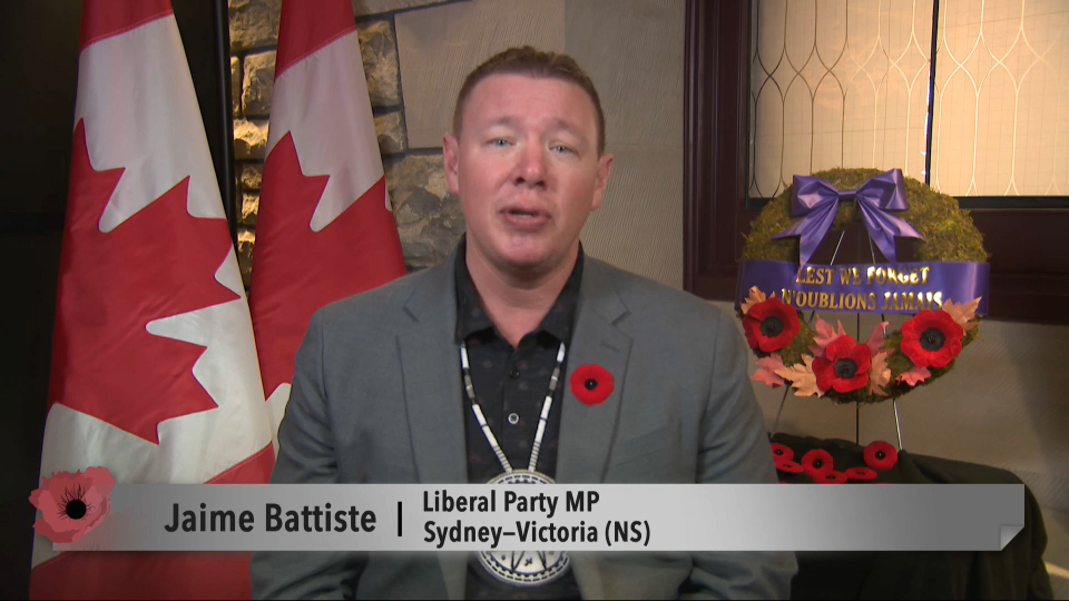Jaime Battiste – Remembrance Day 2024 | MP Messages | CPAC.ca