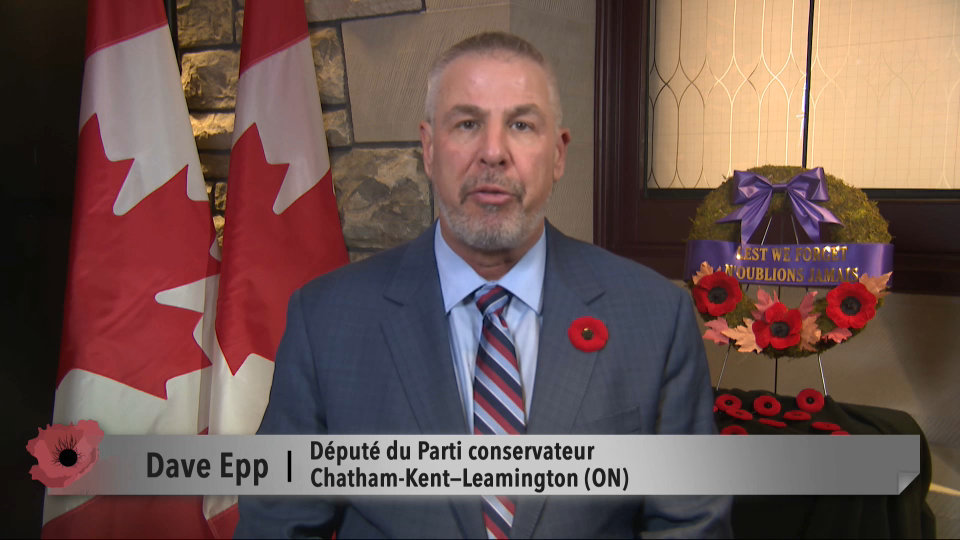 Dave Epp – Jour du souvenir 2024 | Messages des députés | CPAC.ca