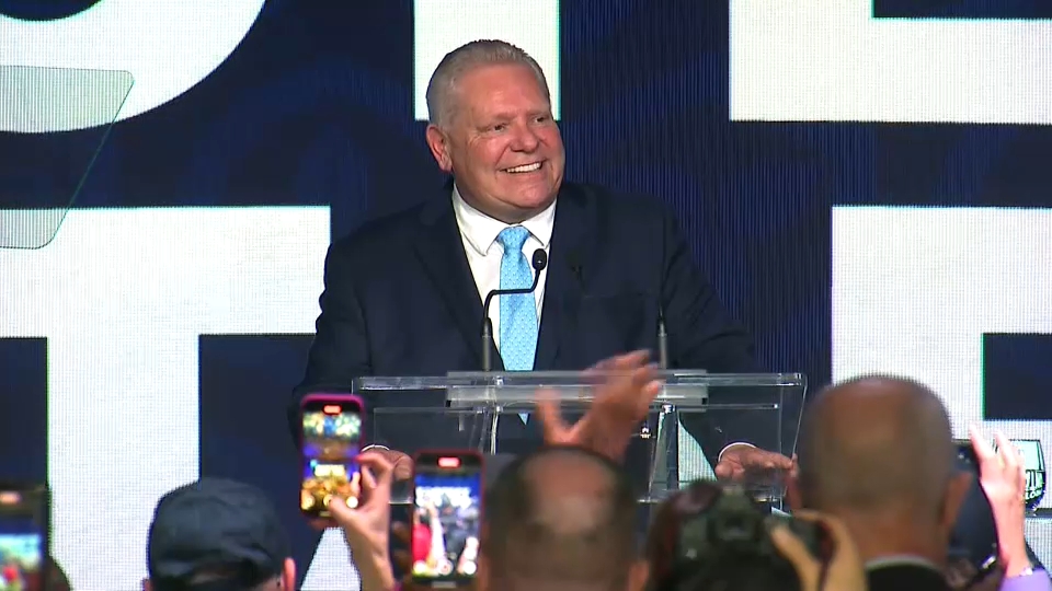 Ontario Election Doug Ford Delivers Victory Speech Headline Politics