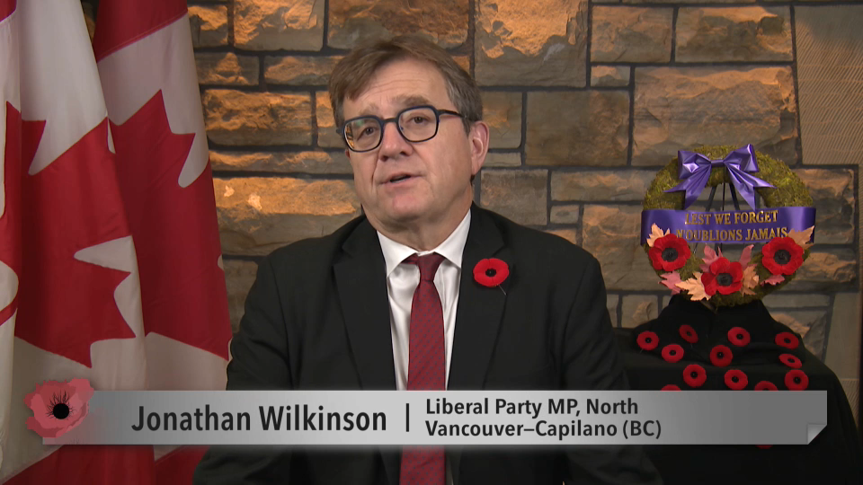Jonathan Wilkinson – Jour du souvenir 2025 - Messages des députés - CPAC.ca